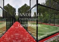 China Impact Resistant Padel Court Glass Wall System - 12mm Tempered Glass, 20x10m Court Size, CE & ISO Certified for sale