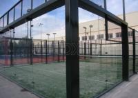 China 12mm Tempered Glass Padel Court Full-View Wall System 20m x 10m Customizable for sale