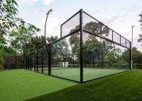 China 12mm Tempered Glass Padel Court Full-View Wall System 20m x 10m Customizable for sale