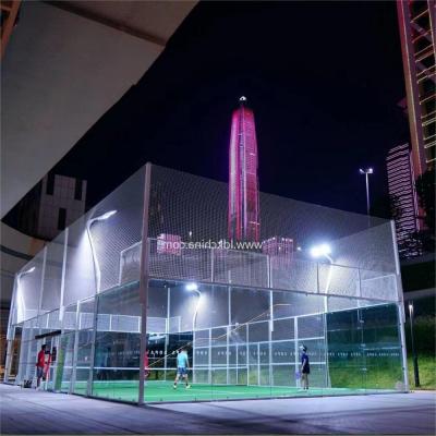China Custom Outdoor Padel Court 20m x 10m Professional Competition Paddle Tennis Court with 12mm Tempered Glass for sale