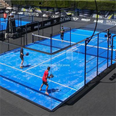 China 20m x 10m Padel Court Equipment with 12mm Tempered Glass Walls and Customizable Sports Field Systems for sale
