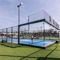 China LKD Panoramic Padel Court 20m x 10m with 12mm Tempered Glass and Steel Mesh for Professional Stadium for sale