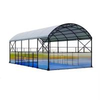 China LDK2001S-B Roofed Padel Court with 12mm Tempered Glass Walls and 4.0mm Steel Mesh - 20x10m Outdoor Tennis Field for sale