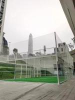 China Official Size Padel Court 20m x 10m with 12mm Tempered Glass and Steel Mesh for sale