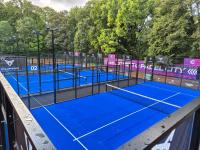 China 12mm Tempered Glass Padel Court Equipment with 20x10m Field Size | Customizable Sports Facility for sale