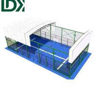 China Adjustable Sustainable Padel Court Canopy 20m x 10m CE EN Approved Waterproof Indoor Outdoor for sale