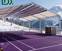 China Green Padel Court Tent 20m x 10m with 12mm Tempered Glass - CE/EN Certified Storm-Proof Structure for sale