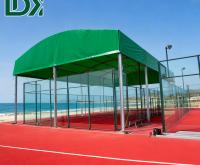 China Custom Padel Court Awning 20x10m with CE/EN Certification, 12mm Tempered Glass Wind-Resistant Design for sale