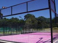 China Professional Padel Court Kit 20m x 10m Modular Assembly with 12mm Tempered Glass for sale