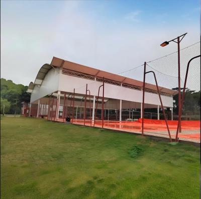 China PVDF Canopy Aluminum Frame Roofed Padel Court 20m x 10m with 12mm Tempered Glass and 4.0mm Steel Mesh for sale