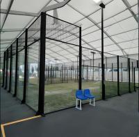 China LDK200S-C Retractable Roof Tennis Court 20m x 10m with 12mm Tempered Glass Walls and All-Weather Protection for sale