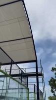 China All Weather Covered Padel Court 20m x 10m with 12mm Tempered Glass Roof System for sale