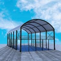 China Premium Covered Padel Tennis Court 20m x 10m with 12mm Tempered Glass Roof Structure for sale
