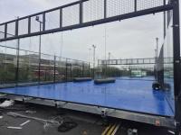 China Custom Outdoor Padel Court 20m x 10m Professional Competition Paddle Tennis Court with 12mm Tempered Glass for sale
