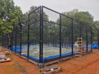 China Custom Outdoor Padel Court 20m x 10m Professional Competition Paddle Tennis Court with 12mm Tempered Glass for sale