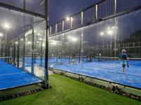 China Custom Outdoor Padel Court 20m x 10m Professional Competition Paddle Tennis Court with 12mm Tempered Glass for sale