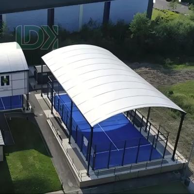 China LDK Padel Court with Roof 20m x 10m Galvanized Steel Structure Tempered Glass Professional Installation for sale