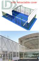 China 20×10m Electric Retractable Roof Padel Court with 3000W Motors and Customizable Dimensions - LDKPadel20 Model for sale