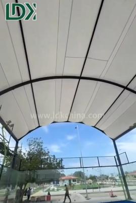 China Pro-Shield Overhead Canopy for Padel Courts - 20m x 10m Standard Size with 12mm Tempered Glass for sale