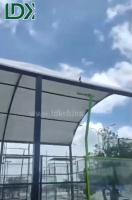 China Pro-Shield Overhead Canopy for Padel Courts - 20m x 10m Standard Size with 12mm Tempered Glass for sale