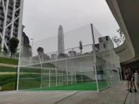 China Long Lasting 360 Degree View Padel Tennis Court 20m x 10m with 12mm Tempered Glass for sale