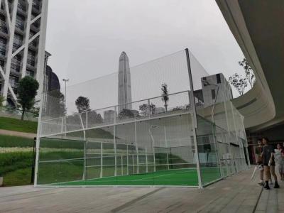 China Long Lasting 360 Degree View Padel Tennis Court 20m x 10m with 12mm Tempered Glass for sale