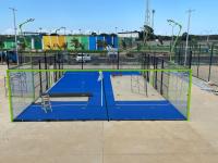 China Long Lasting 360 Degree View Padel Tennis Court 20m x 10m with 12mm Tempered Glass for sale