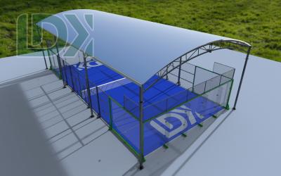 China LDKPadel21 High Strength Covered Padel Court 20x10m with Typhoon-Resistant Roof for Clubs and Schools for sale