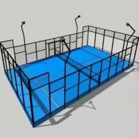 China Classic Padel Tennis Court 20m x 10m with 12mm Tempered Glass from China Supplier for sale