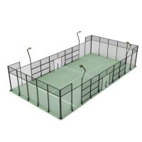 China Classic Panoramic Padel Court 20x10m with 12mm Tempered Glass and Steel Mesh for sale