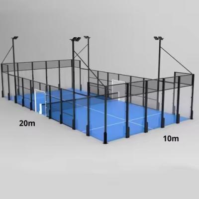 China 10x20m 12mm Tempered Glass Padel Court Indoor Outdoor for Professional Competition for sale