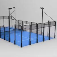 China 10x20m 12mm Tempered Glass Padel Court Indoor Outdoor for Professional Competition for sale