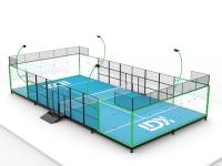 China Custom Portable Padel Court with 12mm Glass Walls & 4.0mm Steel Mesh - Indoor Outdoor Sports Equipment for sale