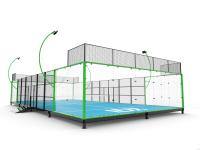 China Portable Padel Court 20m x 10m Custom Size Indoor Outdoor with Tempered Glass Walls for sale