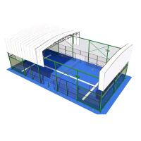 China Storm Resistant Retractable Padel Court Canopy 10m x 20m with UV Resistant Fabric for sale