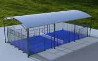 China Customized Hot Dip Galvanized Padel Court Cover Canopy 10m x 20m Outdoor Panoramic for sale