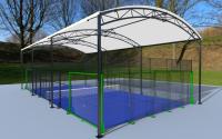 China LDK2019-3C Professional Padel Court System - 10m x 20m Official Size with LED Lighting and Weatherproof Roof for sale
