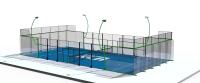 China High End 360° Panoramic Padel Court with 12mm Tempered Glass and 20m×10m Competition Size - Wind Pressure Resistant Construction for sale