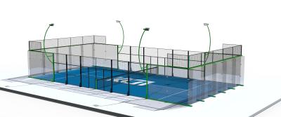China High End 360° Panoramic Padel Court with 12mm Tempered Glass and 20m×10m Competition Size - Wind Pressure Resistant Construction for sale