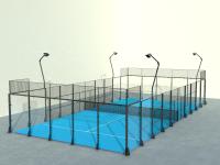 China Professional Padel Court Kit 20x10m Modular Assembly with 12mm Tempered Glass for Indoor Outdoor for sale