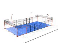 China Glass Ribbed Panel Tennis Court Wind Pressure Resistant 20m x 10m Professional Competition for sale