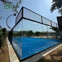 China Wind Pressure Resistant Glass Ribbed Panel Padel Tennis Court 20m x 10m for sale