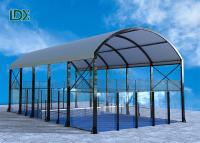 China LDK200S-C Professional Roofed Padel Court with 12mm Tempered Glass Walls and 20m x 10m Standard Size for sale