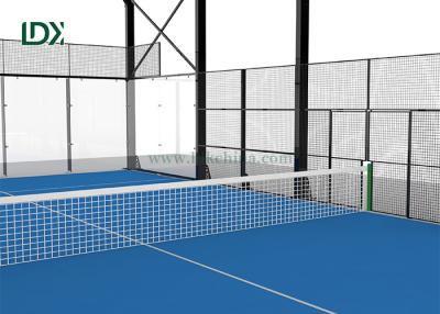 China LDK2019-3 Custom Retractable Sport Roof Electric Padel Tennis Court - 20x10m with 12mm Tempered Glass for sale