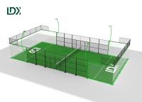 China Wind Pressure Resistant Glass Ribbed Panel Padel Court 20m x 10m CE Certified for sale