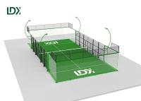 China CE Certified 12mm Tempered Glass Padel Court 20m x 10m Customizable for Sports Clubs for sale