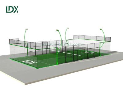 China Super Panoramic Padel Court Structure with Stainless Screws Design for sale