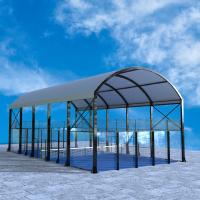 China All-Weather Padel Court with Roof 20m x 10m Galvanized Steel Structure for sale