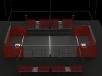 China Premium Padel Court 20m x 10m with Tempered Glass 12mm and LED Lighting for sale