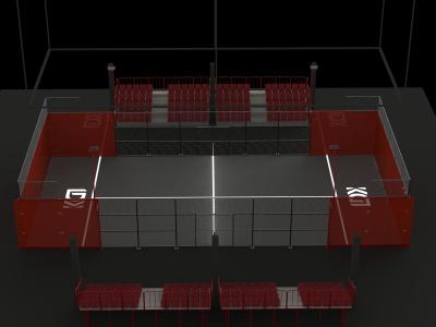 China Premium Padel Court 20m x 10m with Tempered Glass 12mm and LED Lighting for sale